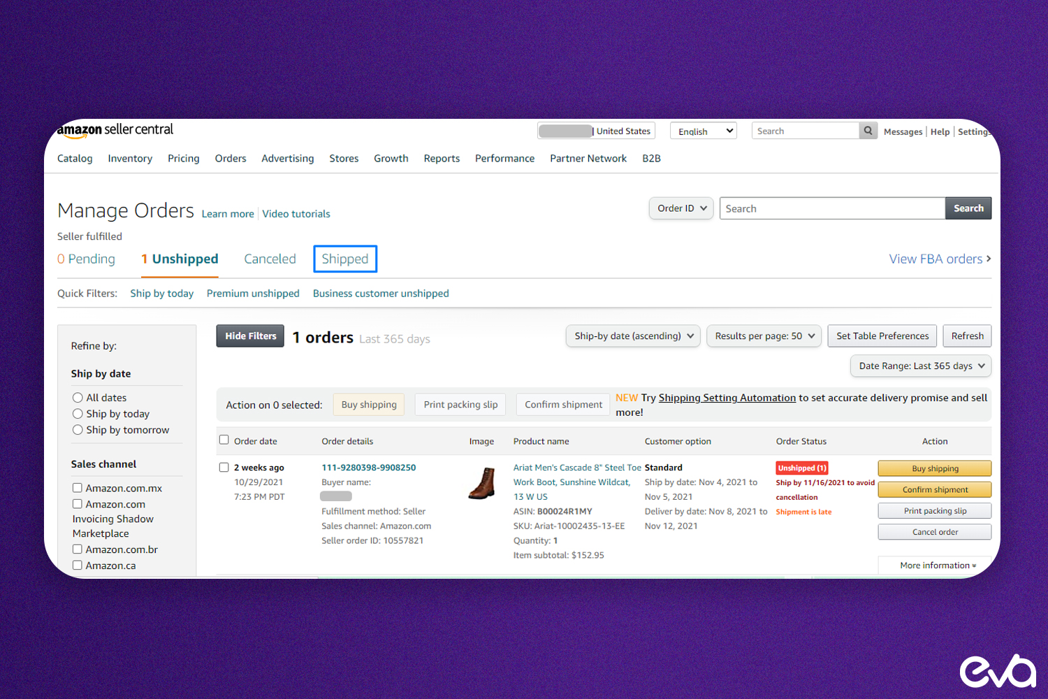 What is the Amazon RMA Number?